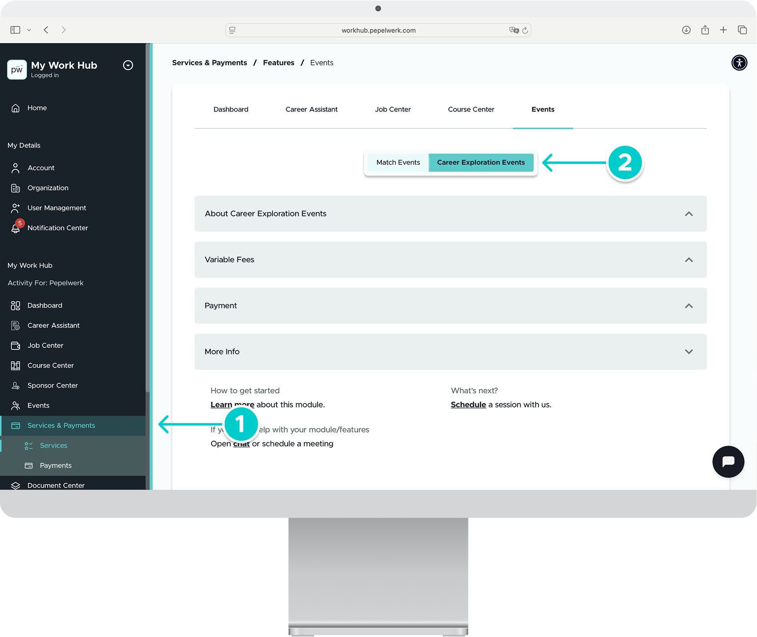 How to Enable Career Exploration Events Module in Work Hub – pepelwerk